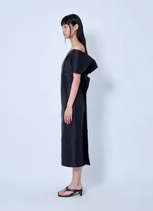JIL SANDER Off-shoulder Midi Dress