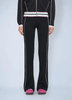 Off-white Slim Leg Sports Pants For Women