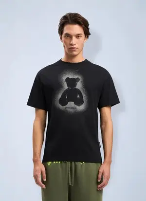 Palm Angels Spray Bear T-shirt - Black