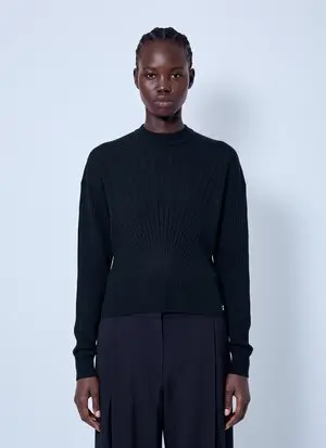 Sportmax Ribbed Knit Sweater - Black