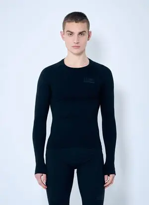MM6 MAISON MARGIELA X SALOMON Textured Long-sleeved Top - Black