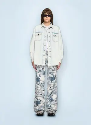 Off-White Fresco Arrow Denim Shirt Jacket - Blue
