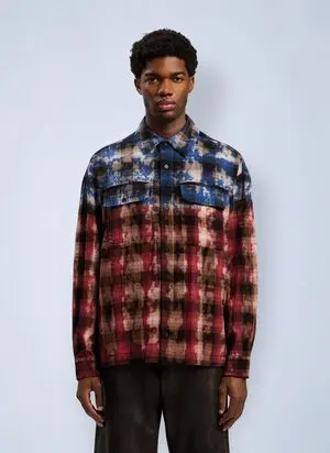 Palm Angels Curved Logo Check Shirt - Multicolour