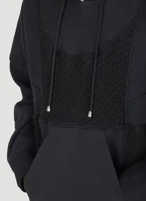 DRX FARMAXY FOR LN-CC Upcycled Crochet Hooded Sweatshirt