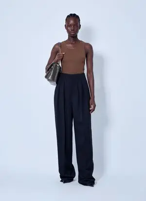 Saint Laurent Cassandre Tank Top - Brown