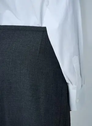 Prada Pleated Rush Stitch Skirt With Belt