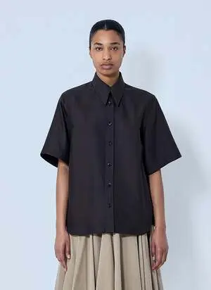 Bottega Veneta Wool And Silk Toile Shirt