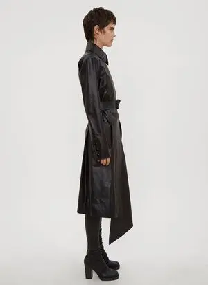 OLIVER THEYSKENS Tailored Leather Coat