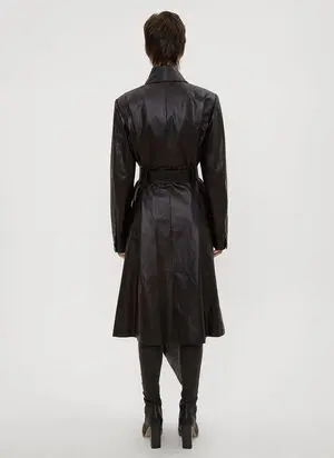 OLIVER THEYSKENS Tailored Leather Coat