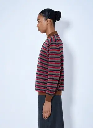 Prada Striped Polo Sweater