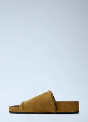 Phoebe Philo Suede Chunky-sole Slide Sandals