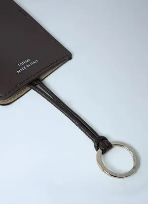 TOTEME Polished Leather Logo Keyring