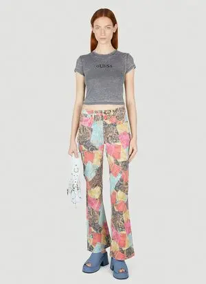 Guess Printed Flared Jeans