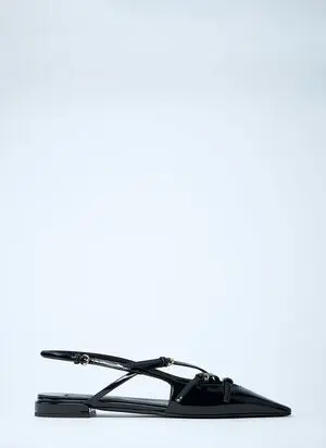Miu Miu Patent Leather Slingback Ballerina Flats
