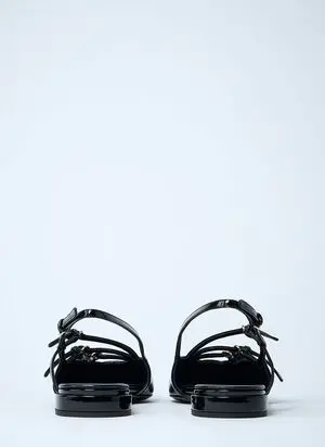Miu Miu Patent Leather Slingback Ballerina Flats