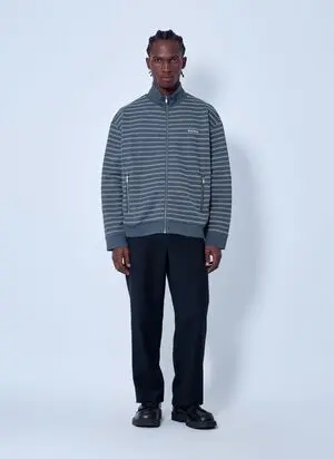 Miu Miu Striped Cotton Fleece Jacket