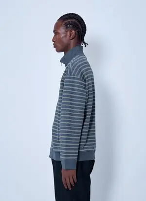 Miu Miu Striped Cotton Fleece Jacket