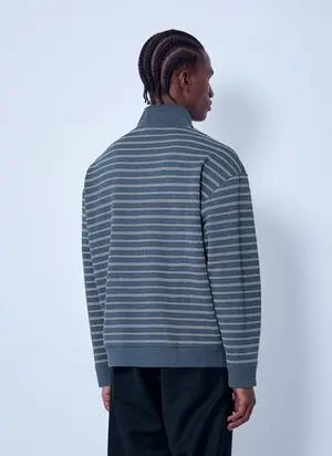 Miu Miu Striped Cotton Fleece Jacket