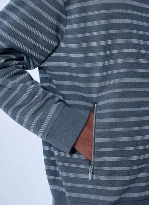 Miu Miu Striped Cotton Fleece Jacket