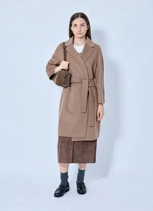 Max Mara Belted Wool-blend Coat - Camel