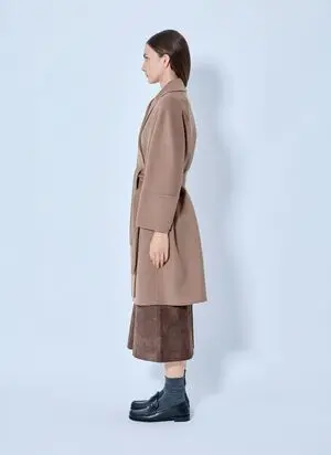Max Mara Belted Wool-blend Coat - Camel