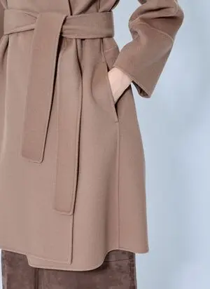 Max Mara Belted Wool-blend Coat - Camel