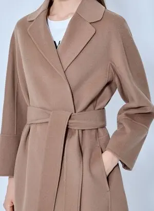 Max Mara Belted Wool-blend Coat - Camel