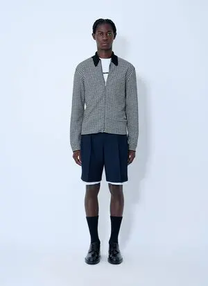 JIL SANDER Houndstooth Zip-up Shirt
