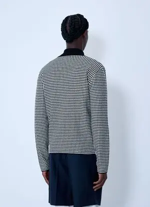 JIL SANDER Houndstooth Zip-up Shirt