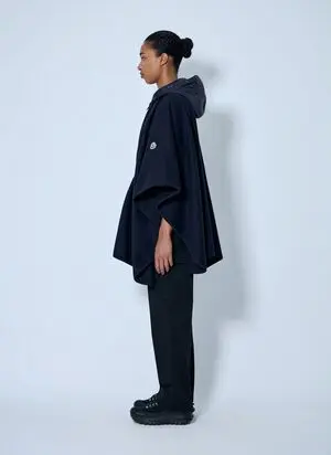 Moncler Hooded Cape With Belted Waist