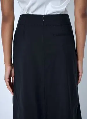 Bottega Veneta Asymmetric Layered Skirt - Black