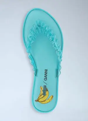 GANNI X MELISSA Ruffled Strap Flip Flops