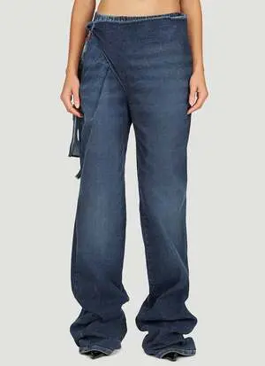 Ottolinger Wraparound Denim Pants - Blue