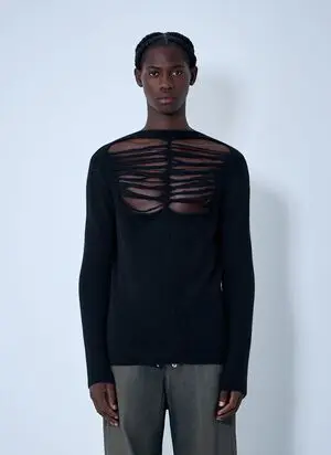 Rick Owens Wool-blend Knit Top - Black