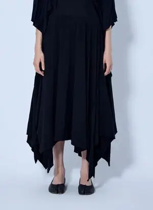 Yohji Yamamoto Draped Handkerchief Skirt - Black