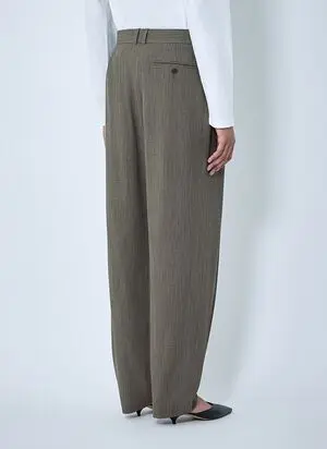THE ROW Gianni Wool Straight Pants
