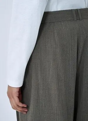 THE ROW Gianni Wool Straight Pants