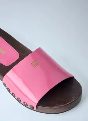 Miu Miu Studded Slide Sandals