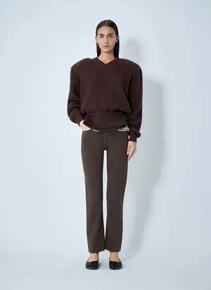 AUGUST BARRON Contrast Waistband Jeans