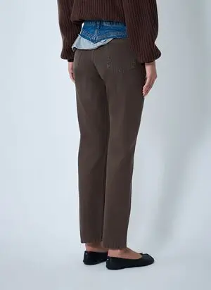 AUGUST BARRON Contrast Waistband Jeans