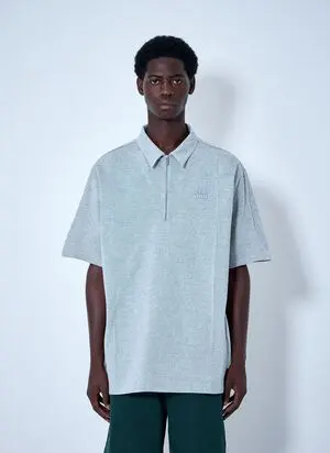 Miu Miu Half-zip Polo Shirt - Grey