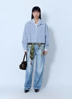 Acne Studios Striped Cropped Shirt