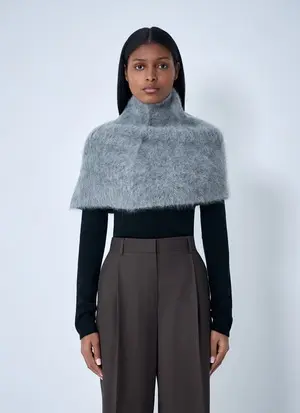 TOTEME Funnel Neck Warmer - Grey