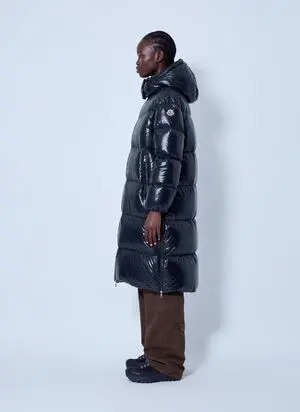 Moncler Harfang Hooded Long Down Coat