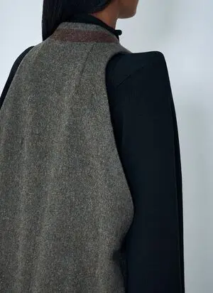 Rick Owens Wool Draped Waistcoat