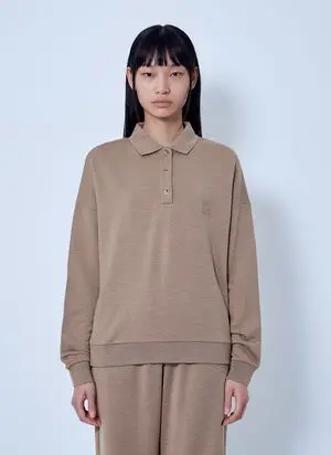 Max Mara Casual Knit Polo Sweater - Camel