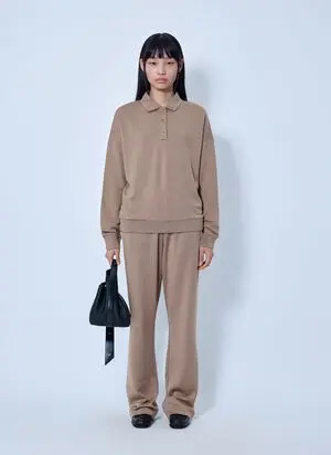 Max Mara Casual Knit Polo Sweater - Camel