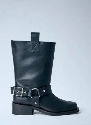 GANNI Mid Shaft Biker Boots