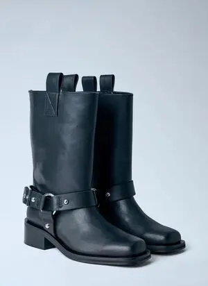 GANNI Mid Shaft Biker Boots