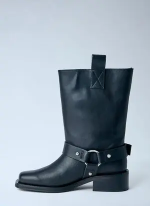 GANNI Mid Shaft Biker Boots